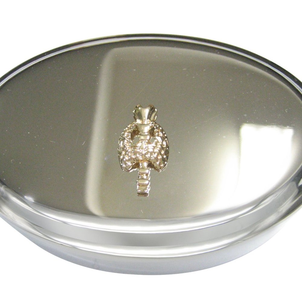 Gold Toned Medical Endocrinology Symbol Oval Trinket … - Gem